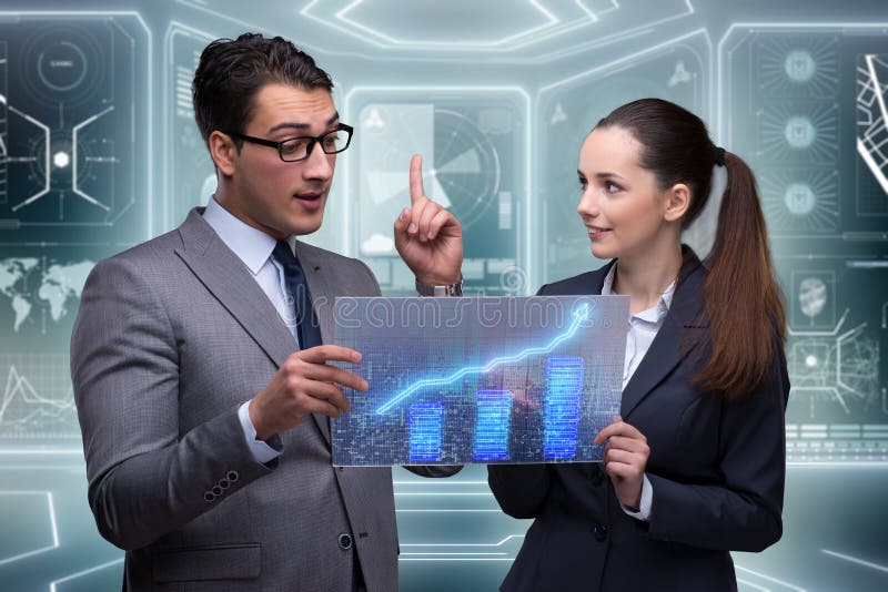 The Two Businesspeople Discussing Business Results Stock Photo - Image ...