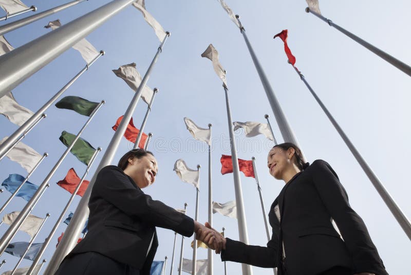 Shaking Hands Flags Background Stock Photos - Free & Royalty-Free Stock ...
