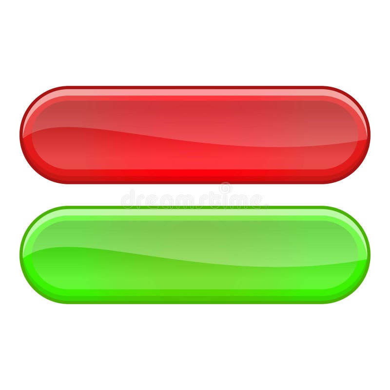 Two Buttons Icon, Cartoon Style Stock Vector - Illustration of banner ...