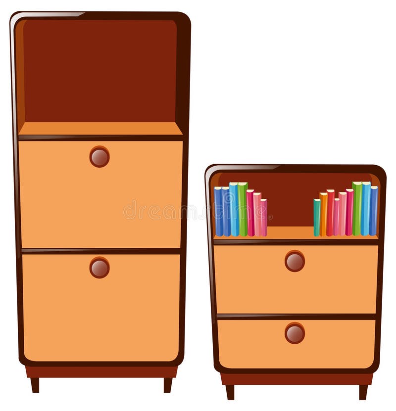Two cabinets with drawers stock vector. Illustration of graphic - 78803529