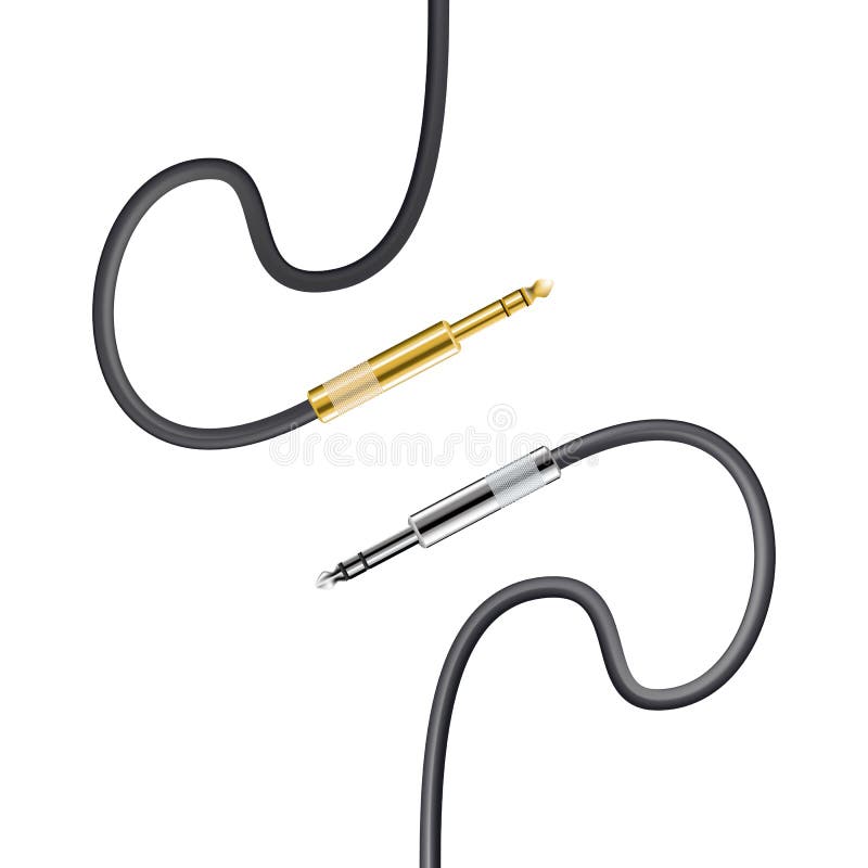 Two cable jacks stock vector. Illustration of icon, input - 49628223