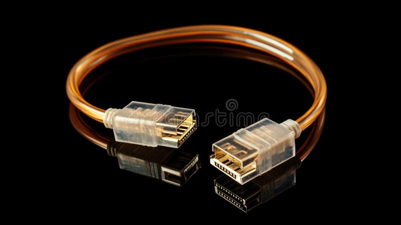 Two Cables Joined Together, Illustration Concept Stock Illustration ...