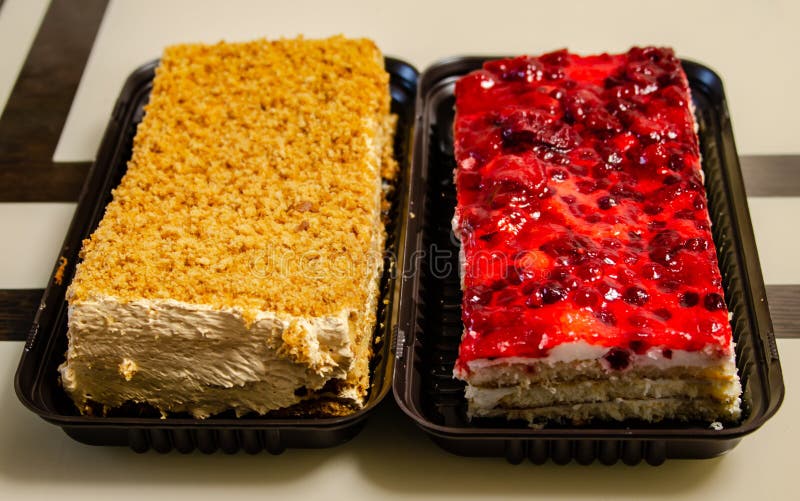 Two cakes stock image. Image of birthday, year, sugar - 228295409