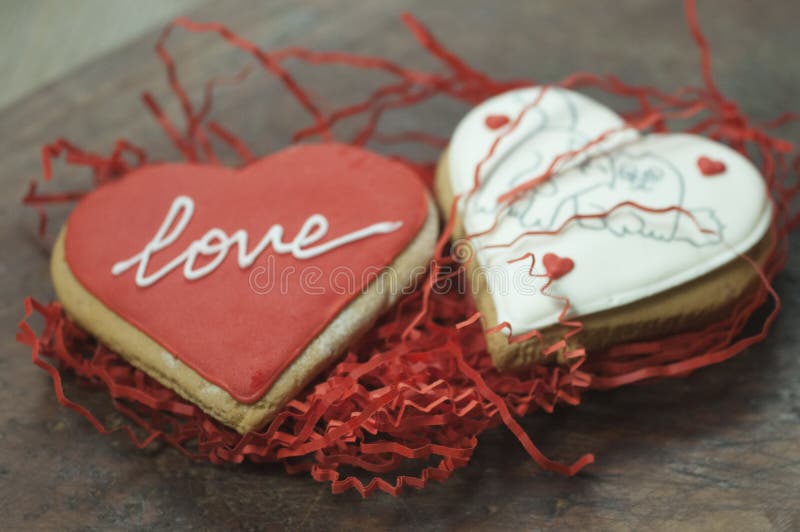 Two Cakes on a Timber Board Stock Image - Image of cooking, black ...