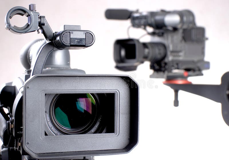 Professional Television Camera Stock Image - Image of video, filming ...