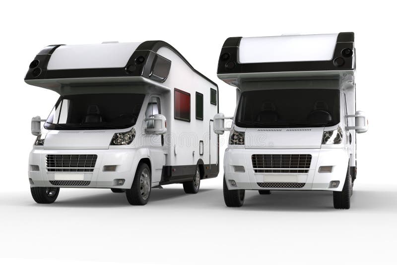 Two Camper Vans Side by Side Stock Image - Image of drive, travel: 73216653