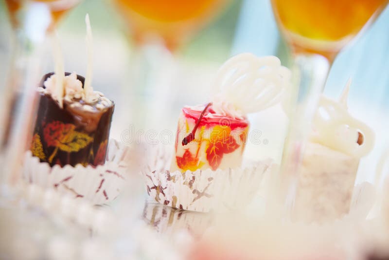 Two canape cakes stock photo. Image of creamy, dessert - 5498394