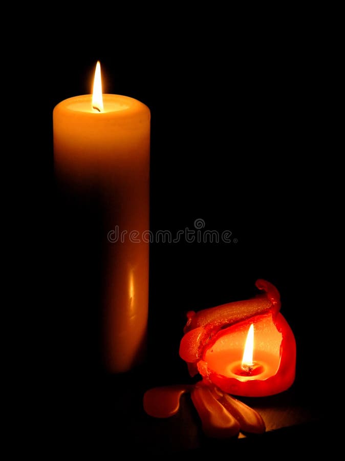 Two candles stock photo. Image of kaarsen, sylvester, drip - 395892