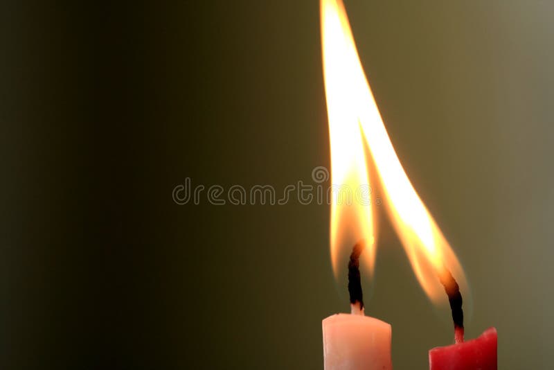 Two Candles stock photo. Image of decoration, flame, detail - 5151724
