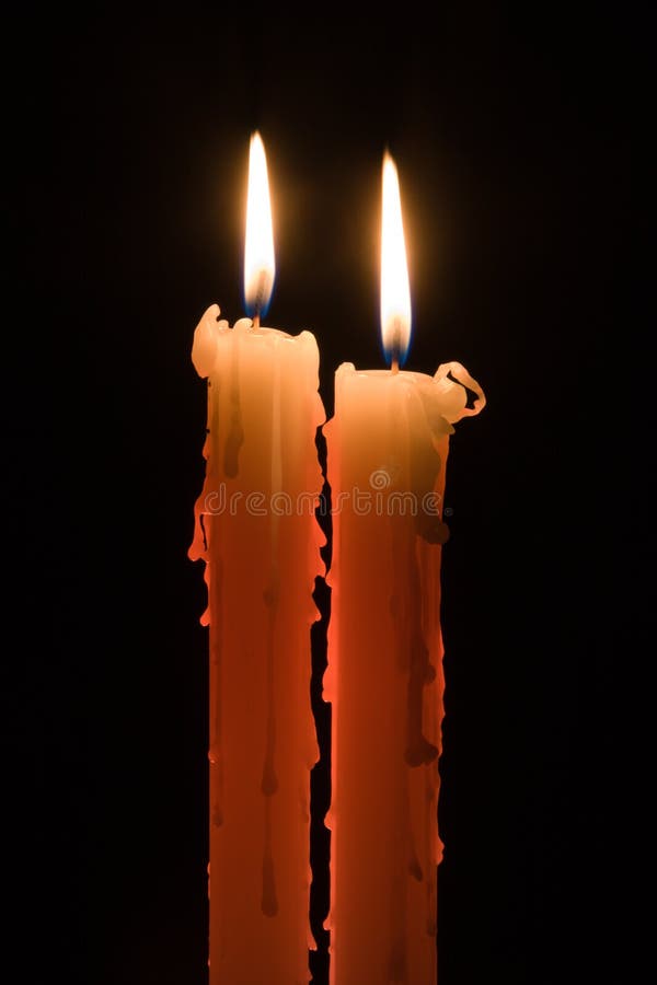 Two candles stock image. Image of isolated, brightly, fire - 6771947