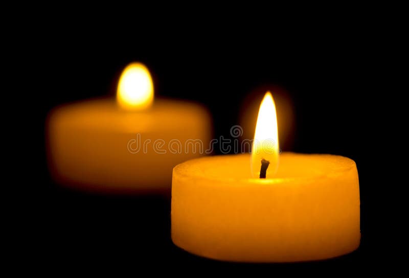 Two candles in the dark stock photo. Image of candlelight - 26754328