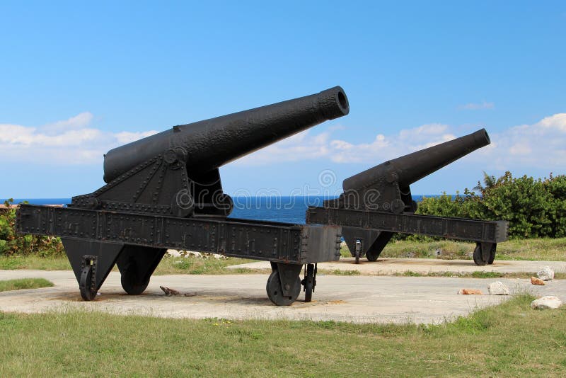 Two cannon stock image. Image of defense, landmark, history - 38161233
