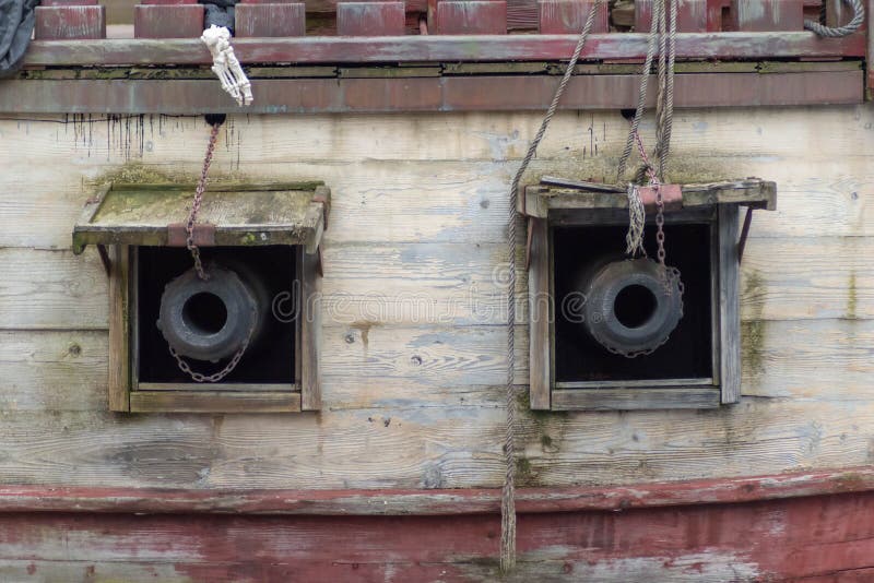Two cannons stock image. Image of window, iron, vehicle - 238469005