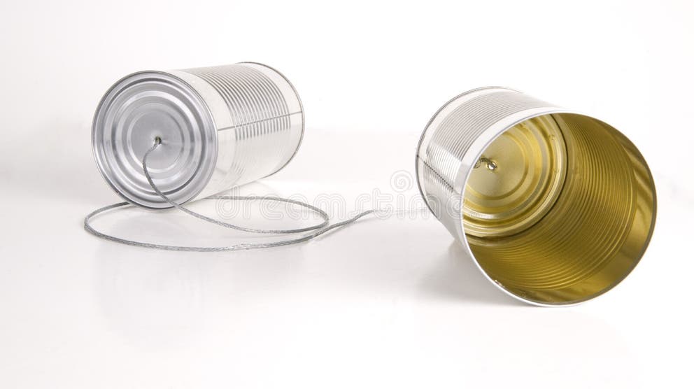 Two Cans Communication Primitive System Stock Image - Image of ...