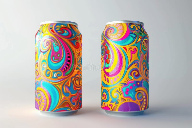 Two Cans of Soda Sitting Together on a Surface, Perfect for a Still ...