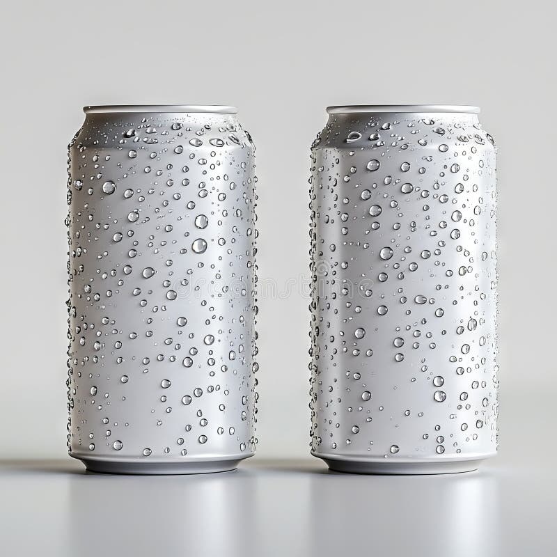 Two Cans of Soda with Water Droplets on Them Stock Image - Image of ...
