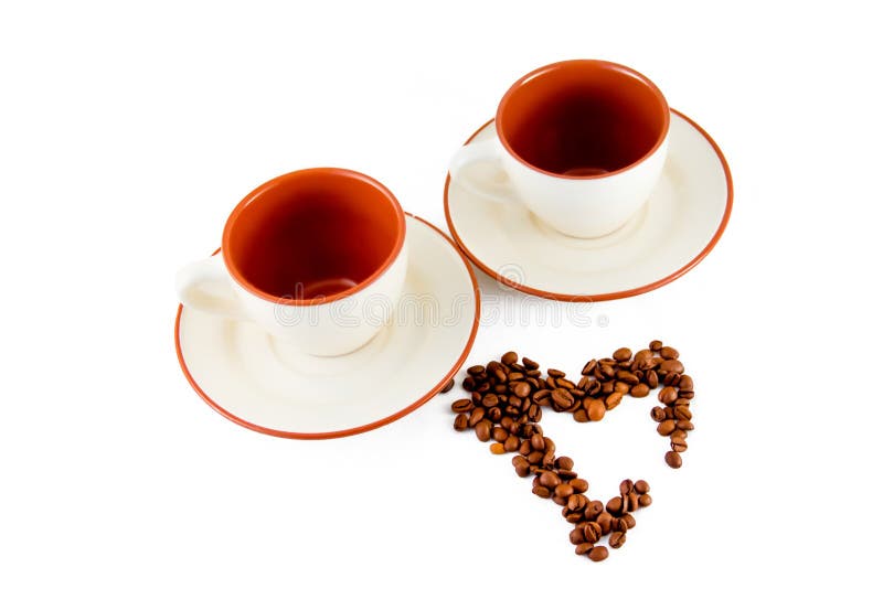 Two caps of coffee stock image. Image of aroma, nutrition - 20511673