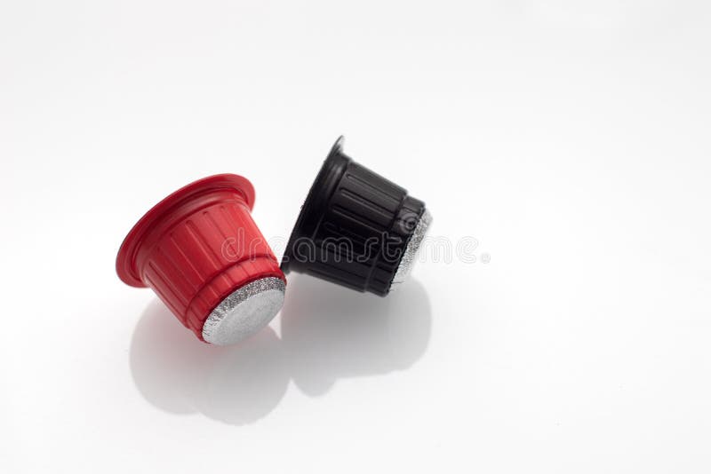 Two Capsules for a Capsule Coffee Machine Stock Image - Image of ...