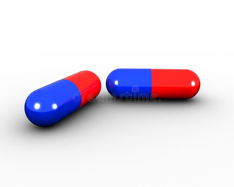 Two Capsules stock illustration. Illustration of tablets - 41547025