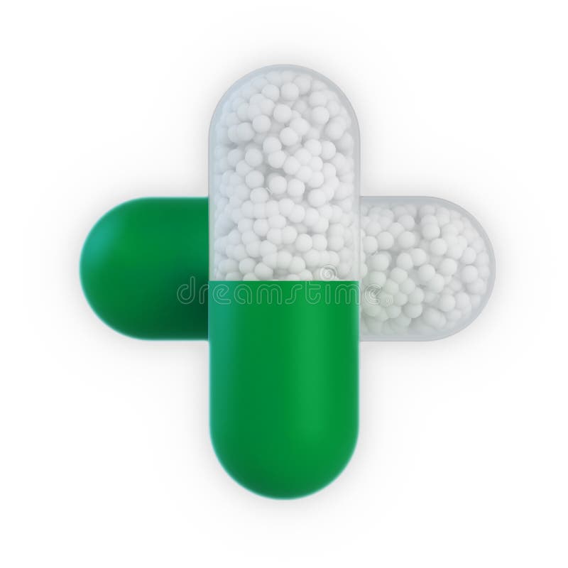 Two Capsules Forming a Cross Stock Image - Image of chemistry, capsule ...