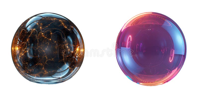 Transformative Orbs Showcasing Vibrant Energy and Color Dynamics Stock ...