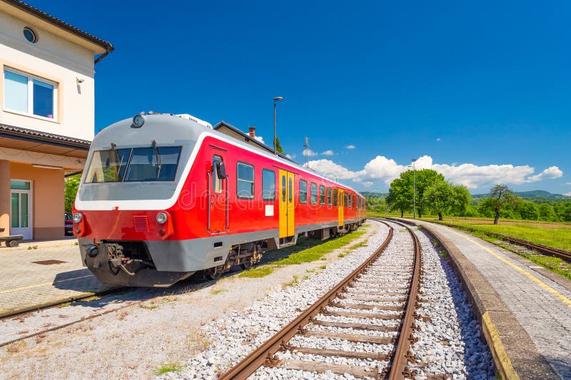 A Two-car Diesel Multiple Unit Series Regional Train of the Slovenian ...