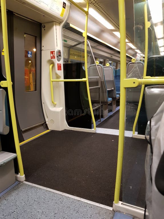 Electric EMU Train Interior Editorial Stock Photo - Image of railway ...