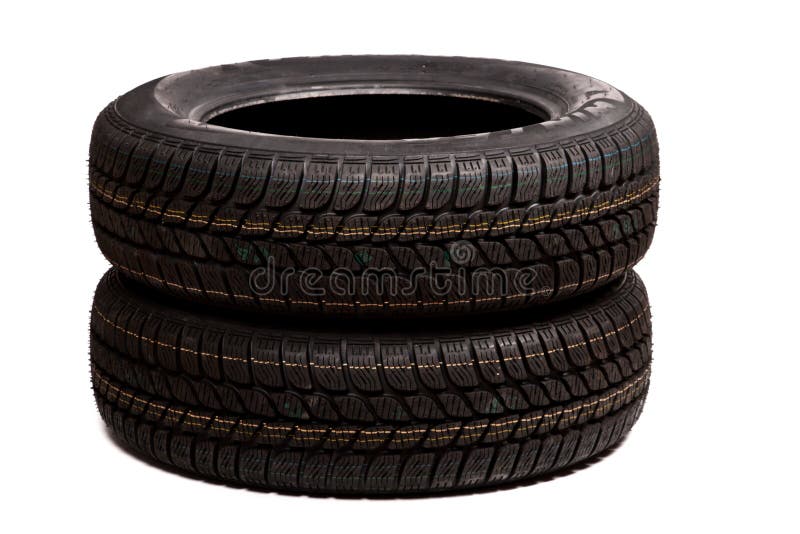 Two car tires isolated stock image. Image of black, closeup - 7285913