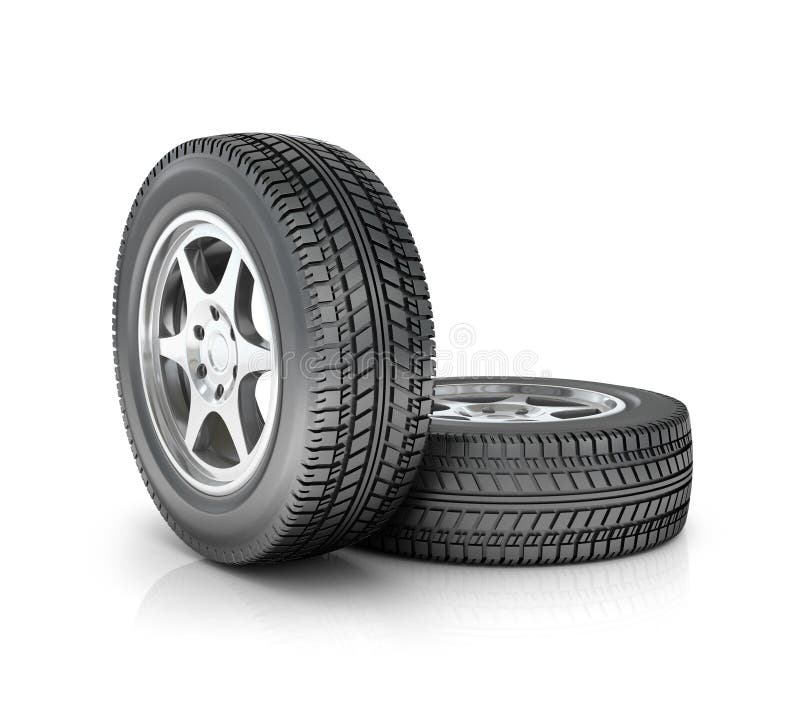 Two car wheels stock illustration. Illustration of alloy - 65224576