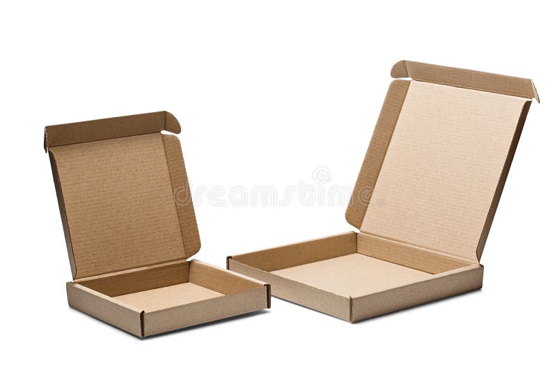 Cardboard Box for Post Service on Isolated White Background. Parcel ...