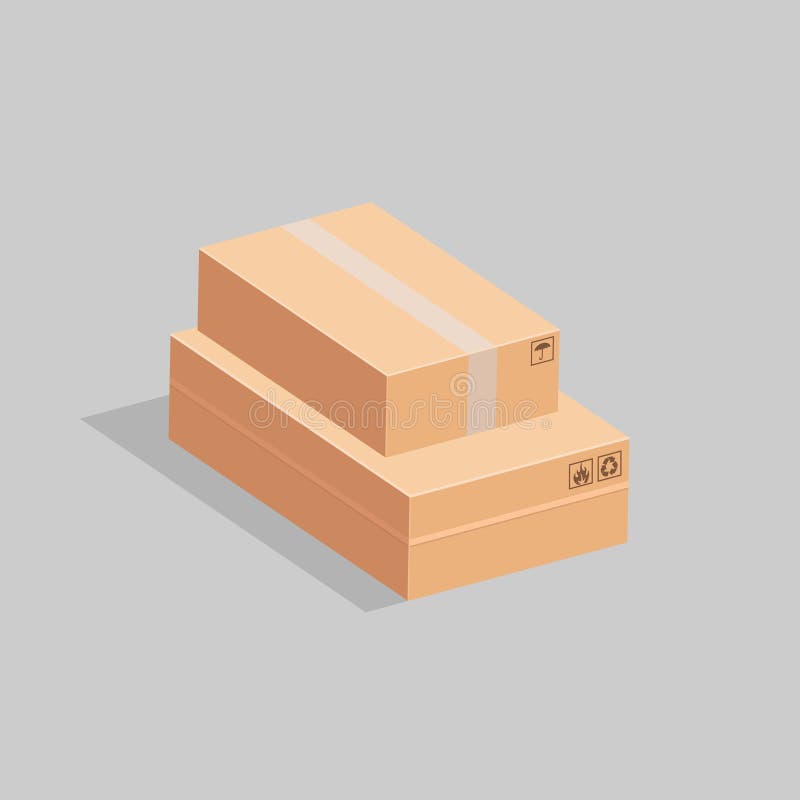 Two Cardboard Boxes Stock Illustrations – 1,542 Two Cardboard Boxes ...
