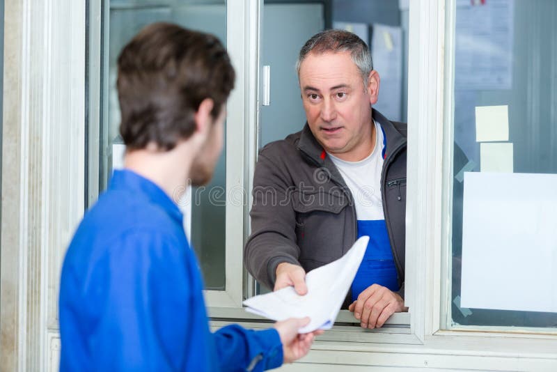 Two Careful Workmen Work at Pvc Windows Factory Stock Photo - Image of ...