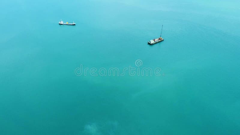 Two Cargo Ships on the Open Sea. Sea Cargo Transportation Stock Footage ...