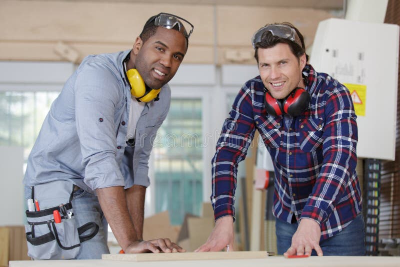 Two Carpenters Assembling Furniture Stock Image - Image of occupation ...
