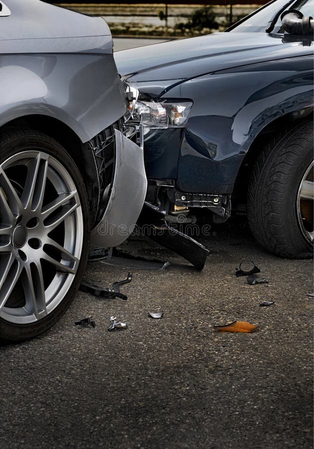 Two Cars Crashed Head-on during an Accident Stock Photo - Image of ...