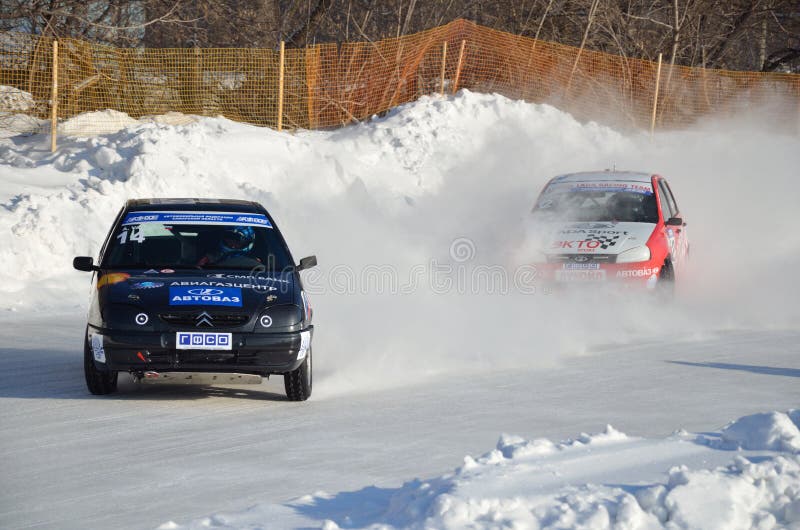 Two Cars Together on an Input in Turn Track Editorial Stock Image ...