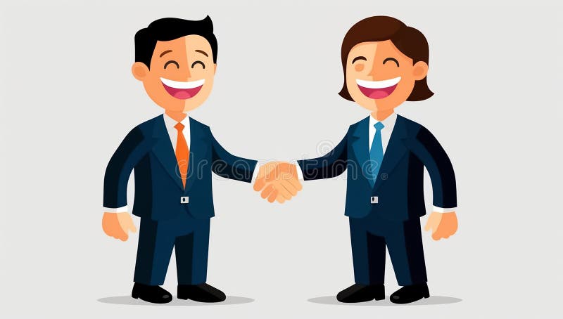 Cartoon Character Shaking Hands Stock Illustrations – 1,886 Cartoon ...