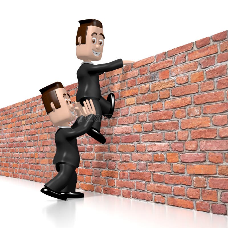 Help Get Over Wall Stock Illustrations – 17 Help Get Over Wall Stock ...