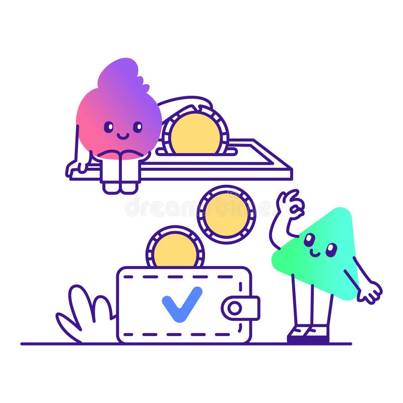 Digital money transfers stock illustration. Illustration of circle ...