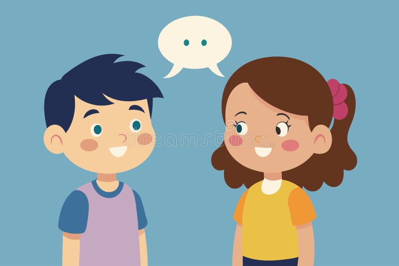 Children Chatting Cartoon Stock Illustrations – 901 Children Chatting ...