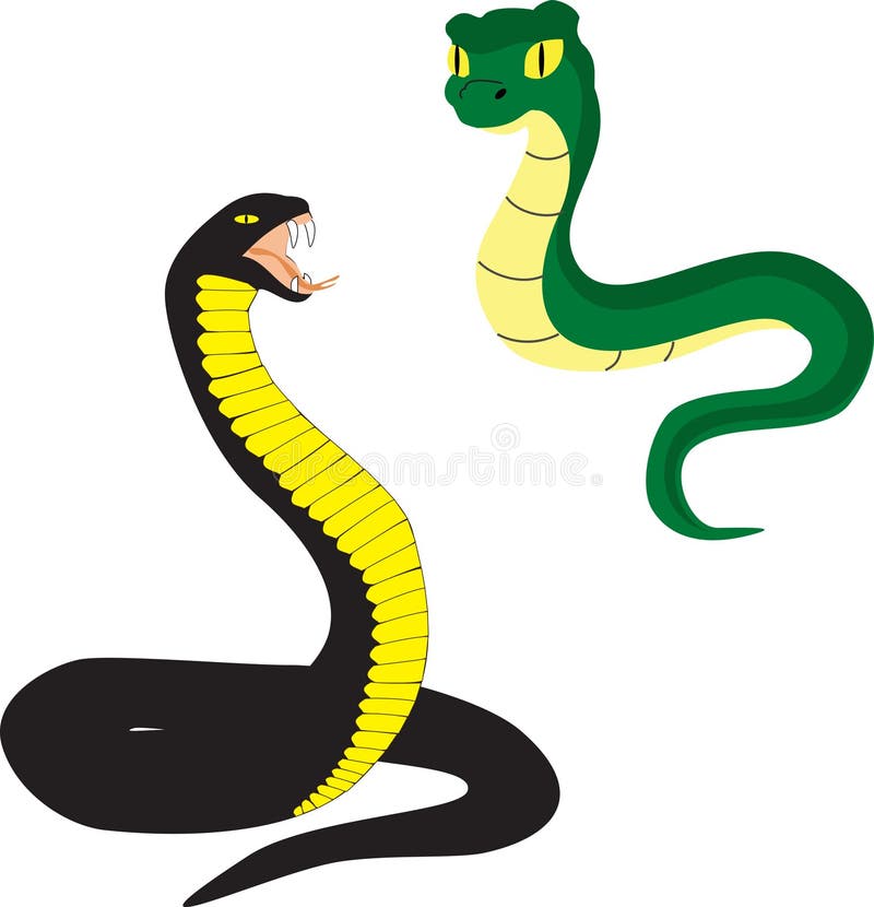 Two Cartoon Snakes Image. Image: 26963298