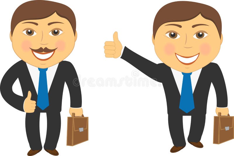 Two Cartoon Successful Businessman Stock Vector - Illustration of ...
