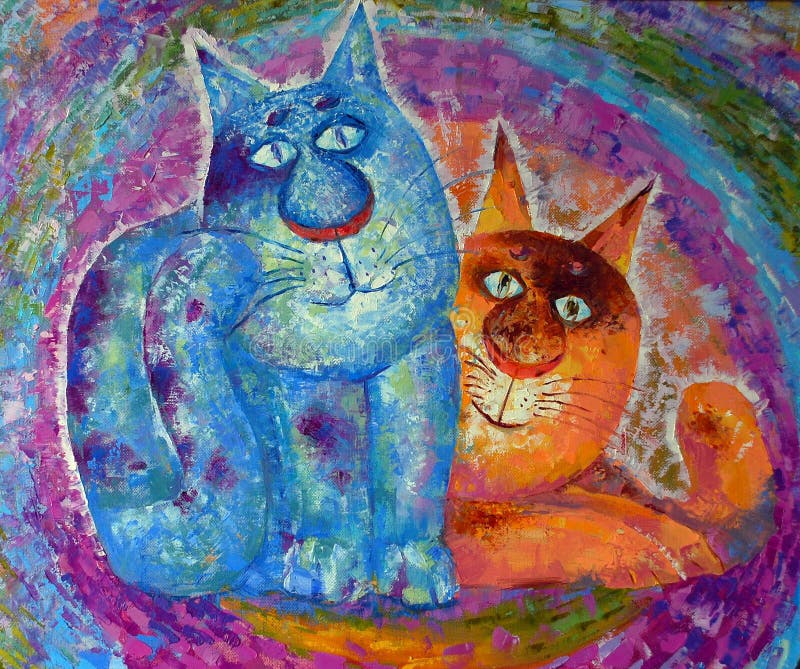 Two Cats Drawing Stock Illustrations – 2,421 Two Cats Drawing Stock ...