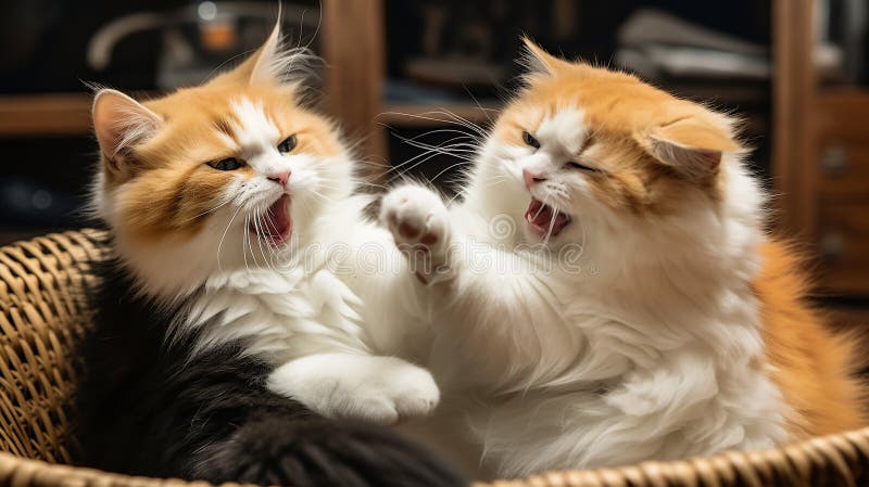 Two Cats Fighting Stock Illustrations – 196 Two Cats Fighting Stock ...