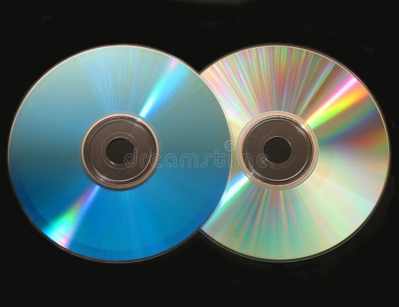 Two cd on black stock photo. Image of color, silver, compact - 611792