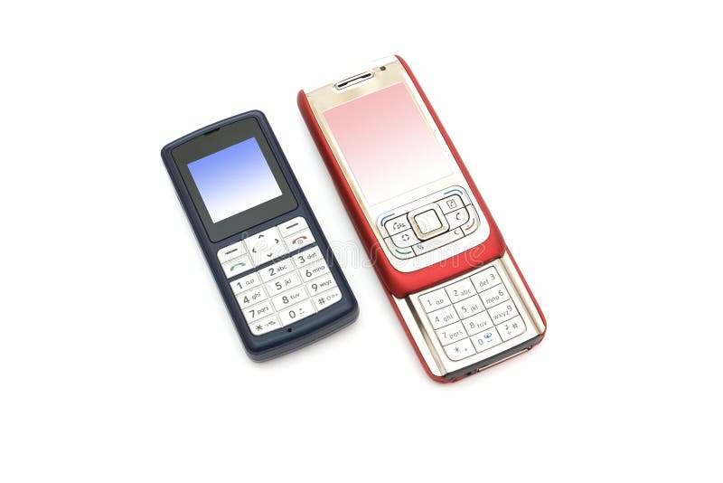 Two cell phones stock image. Image of digital, numbers - 8744469