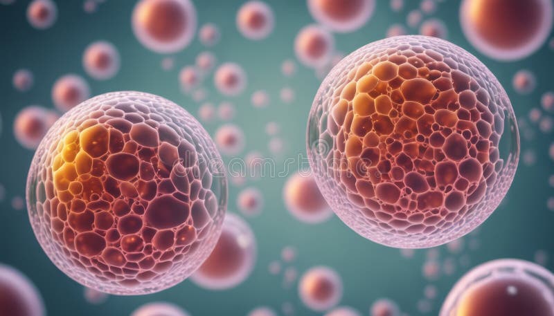 Two Cells with Bubbles in Them Stock Illustration - Illustration of ...