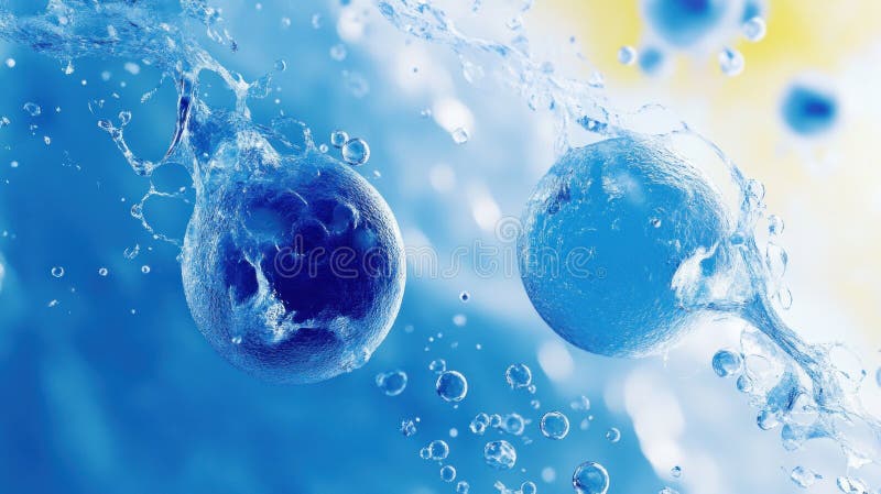 Two Cells Joining and Fusing, Symbolizing the Process of Cell Fusion ...