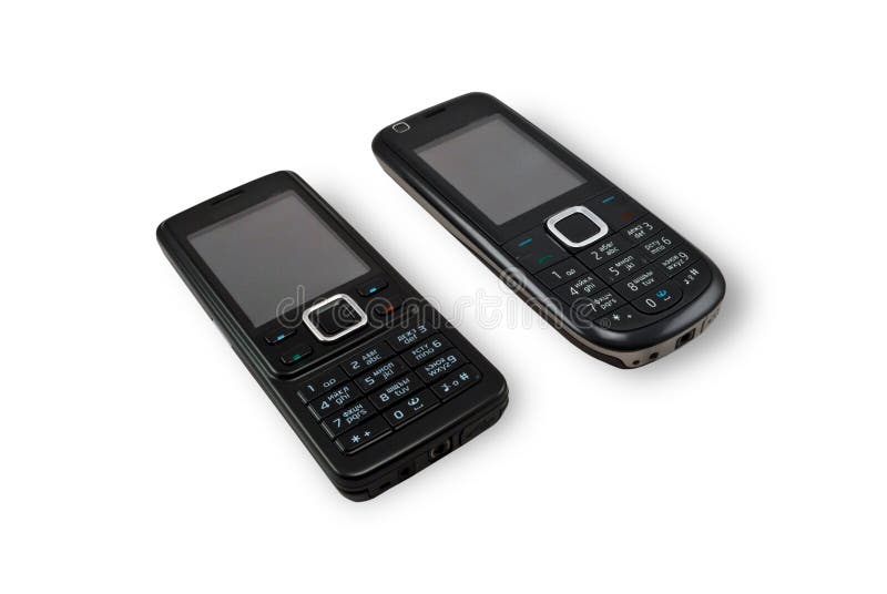 Three Different Types of Mobile Phones Stock Photo - Image of screen ...