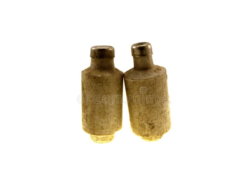 Two ceramic fuses stock image. Image of white, technology - 312341573